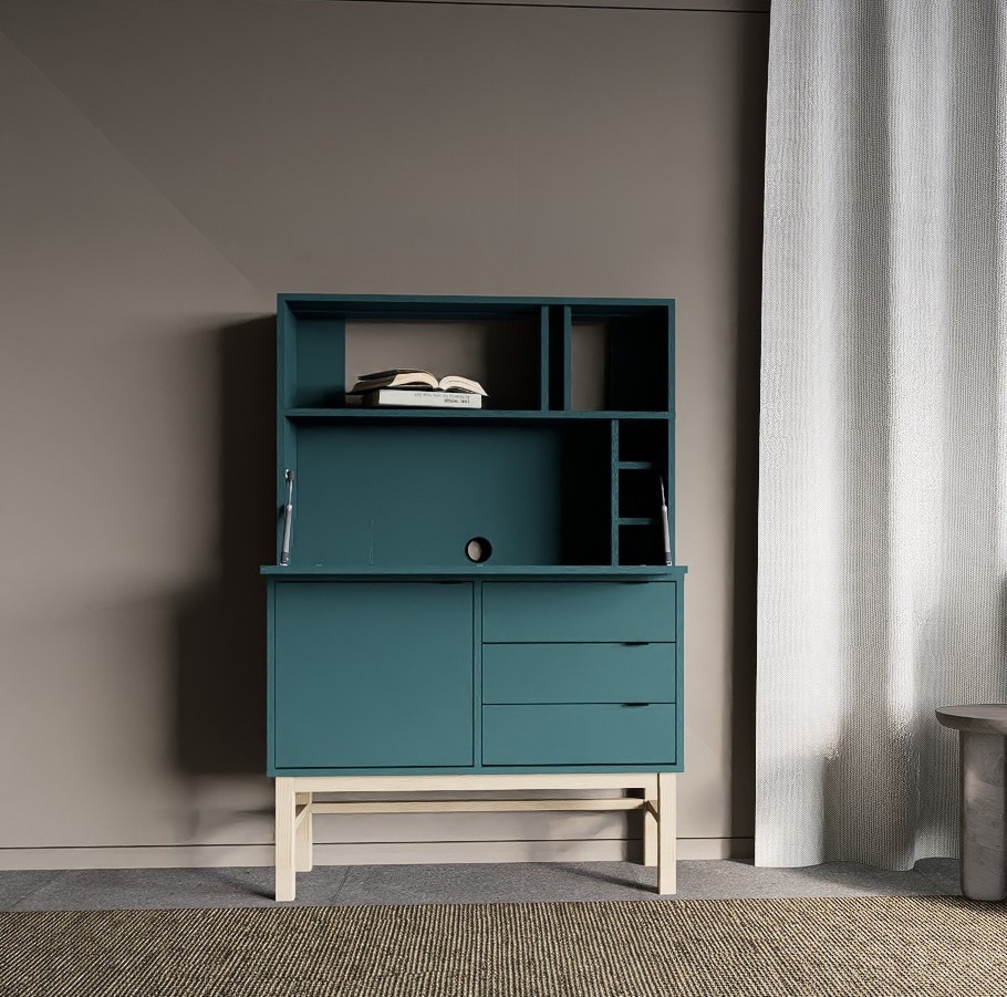 SEK-MODEL-1 - sekretarzyk, zamykane biurko z szafką i szufladami ...